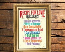 Popular items for recipe for love on Etsy