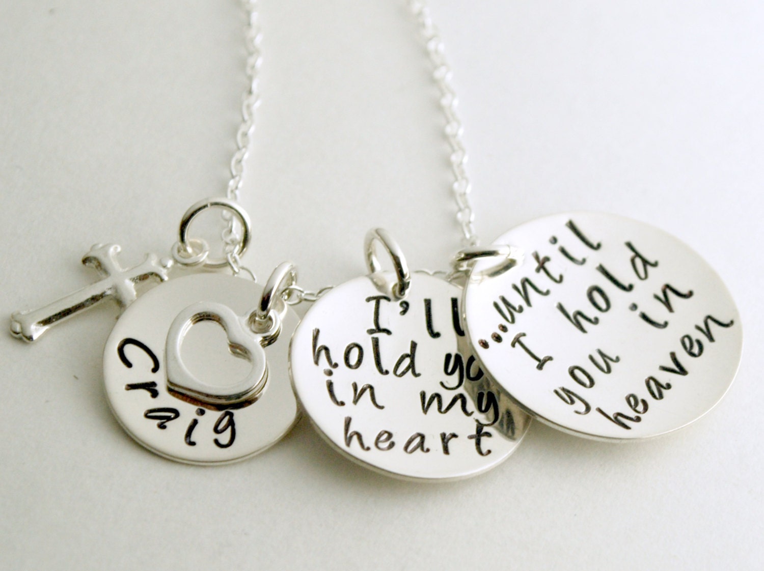 Memorial Necklace In Memory of a Loved One with Custom Name