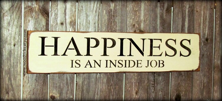Wooden Inspirational Sign Wood Sign Happiness Is An by Woodticks