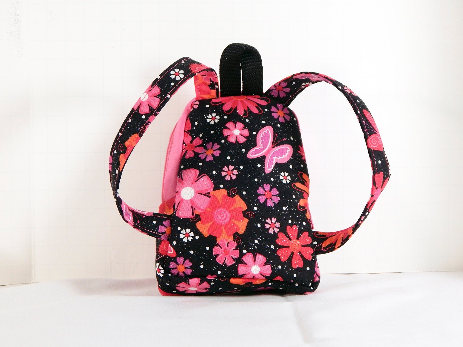 18-inch doll backpack doll bag Flowers and Butterflys