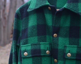 Wool shirt jacket | Etsy