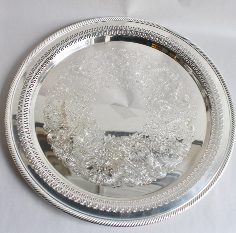 Vintage Octagonal Faux Bamboo Silver Plated Tray – Haute Juice