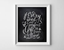 Unique chalkboard scripture related items | Etsy