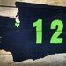 Seahawks sign Washington state wood sign 12th man sign
