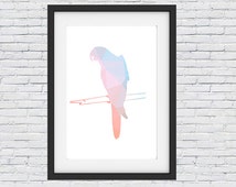 Unique parrot poster related items | Etsy