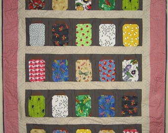 Cute Bug Jar Quilt Block PDF Pattern Children Baby. Instant