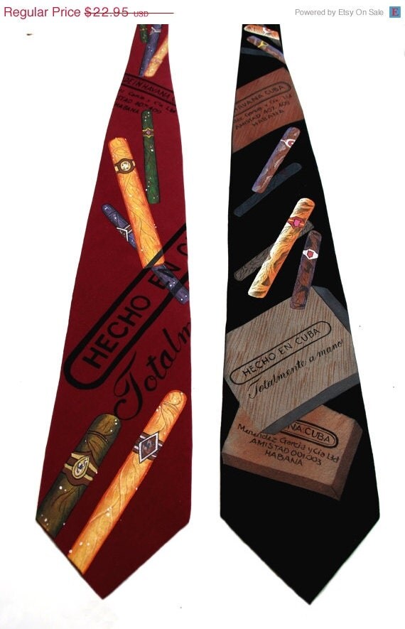 15% OFF SALE Set of 2 Hand Painted Men Silk Necktie Art Tie Novelty ...