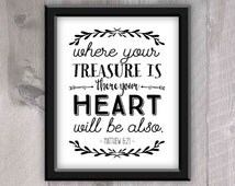 Popular items for where your treasure on Etsy