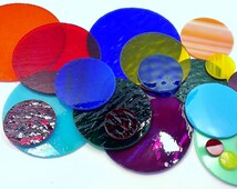 Unique precut glass circles related items | Etsy