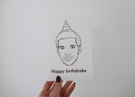 Items similar to Funny Birthday Card. Drake. Happy Birthdrake. on Etsy