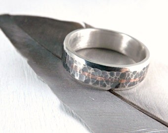 cool mens ring bronze unique wedding band bronze by CrazyAssJD