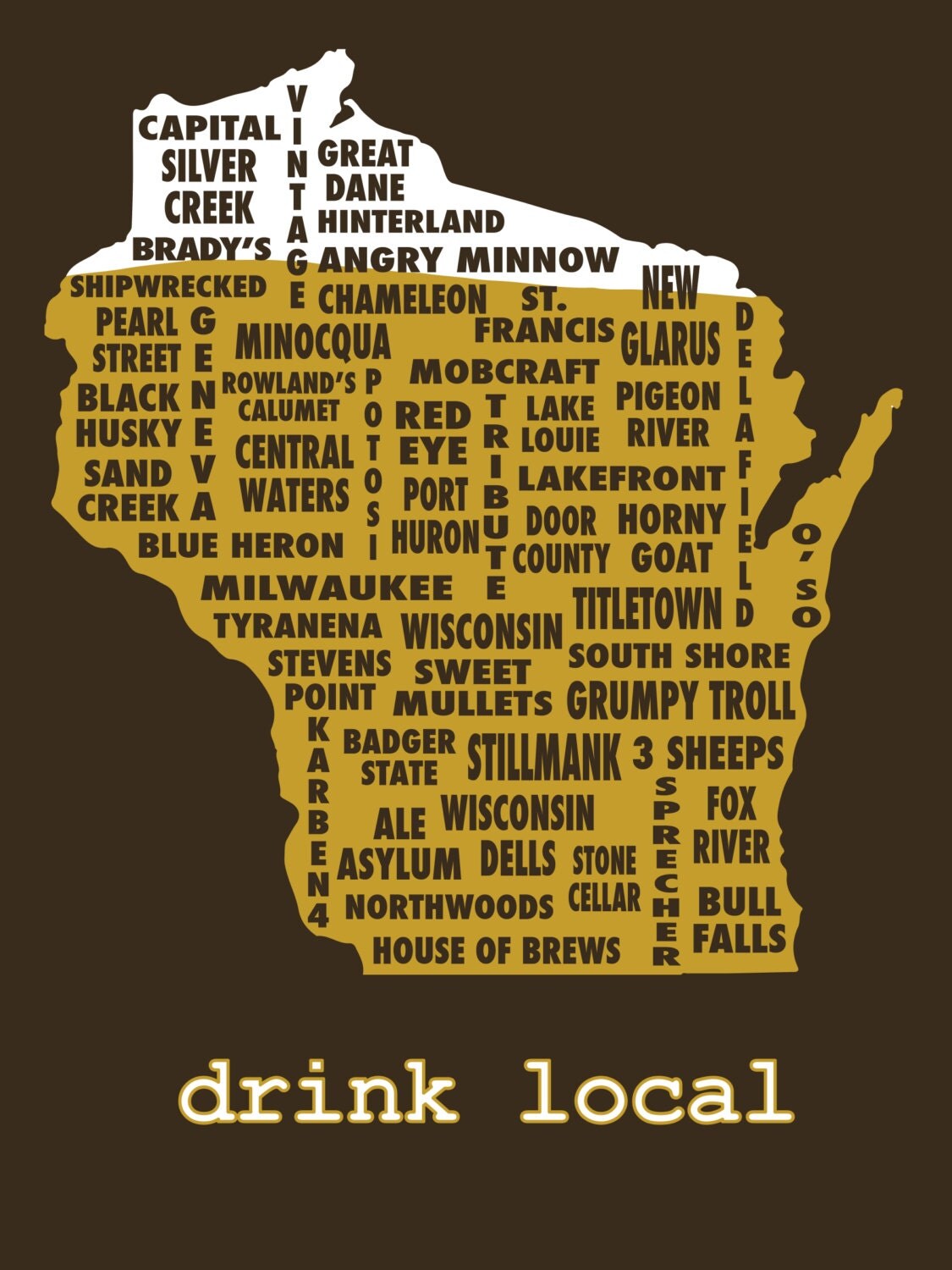 Drink Local Wisconsin Beer T-shirt
