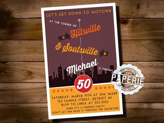 Motown Invitation Ideas