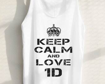 Keep Calm Shirt 1D Shirt Women Shirt Women Tank Top Men Tank Top White ...