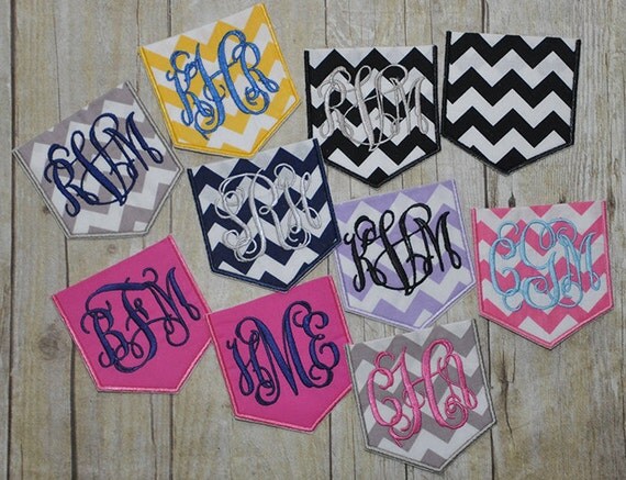 Items similar to Iron on Pocket Applique - Custom Colors on Etsy