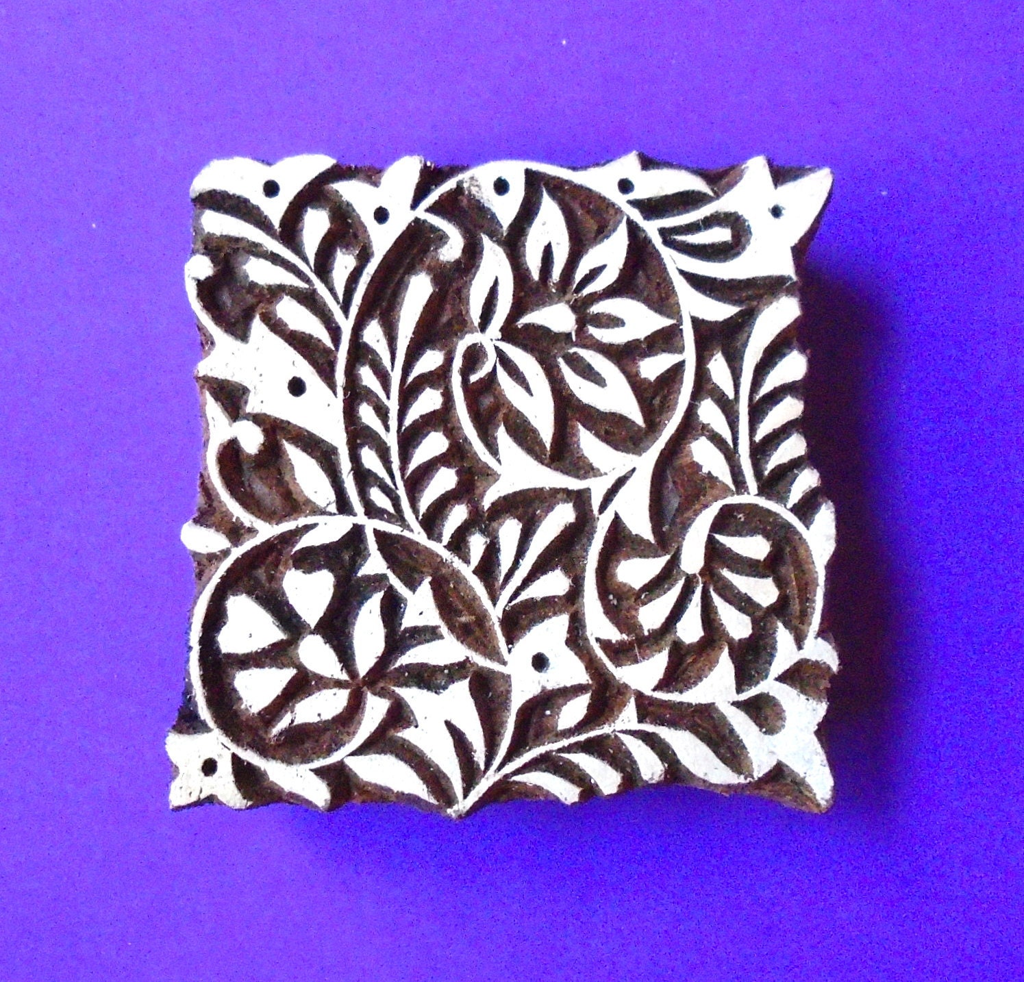 Hand carved wooden stamps from India by PrintBlockStamps on Etsy