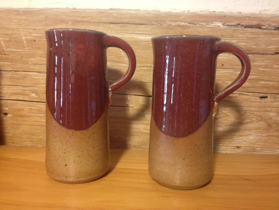 Items Similar To Travel Mug Copper Red Stoneware Coffee Mug On Etsy