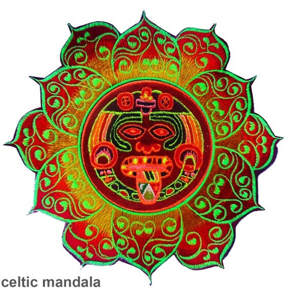 Hofmann 2012 mandala patch LSD red Maya cult design