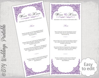 Victorian menu | Etsy