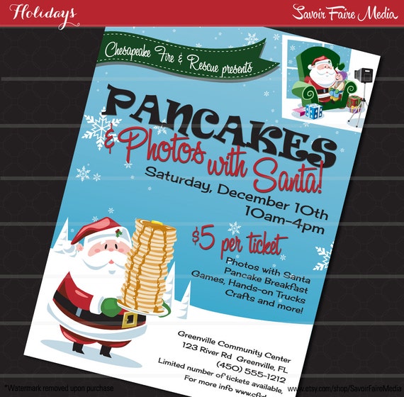 Pancake Breakfast With Santa Flyer Photos By Savoirfairemedia