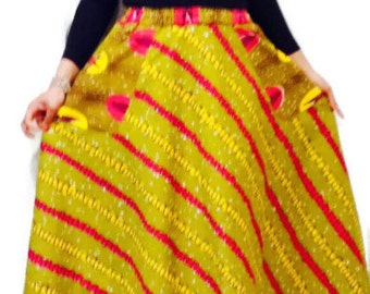 Feeni Ankara Maxi Skirt, African Print long Skirt, Kitenge Maxi Skirt ...