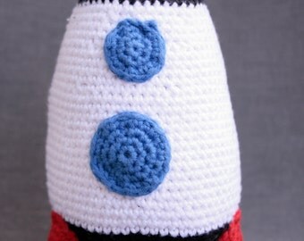 Rocket Ship Machine Embroidery Design Applique Pattern in 3