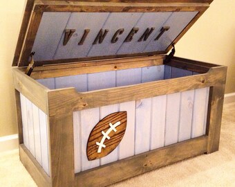Rustic Toy Chest (Blue)