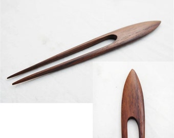 Wood hair pick | Etsy