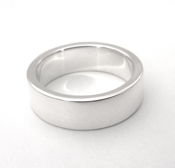Sterling Silver Wide Band Sterling Silver Wedding Band