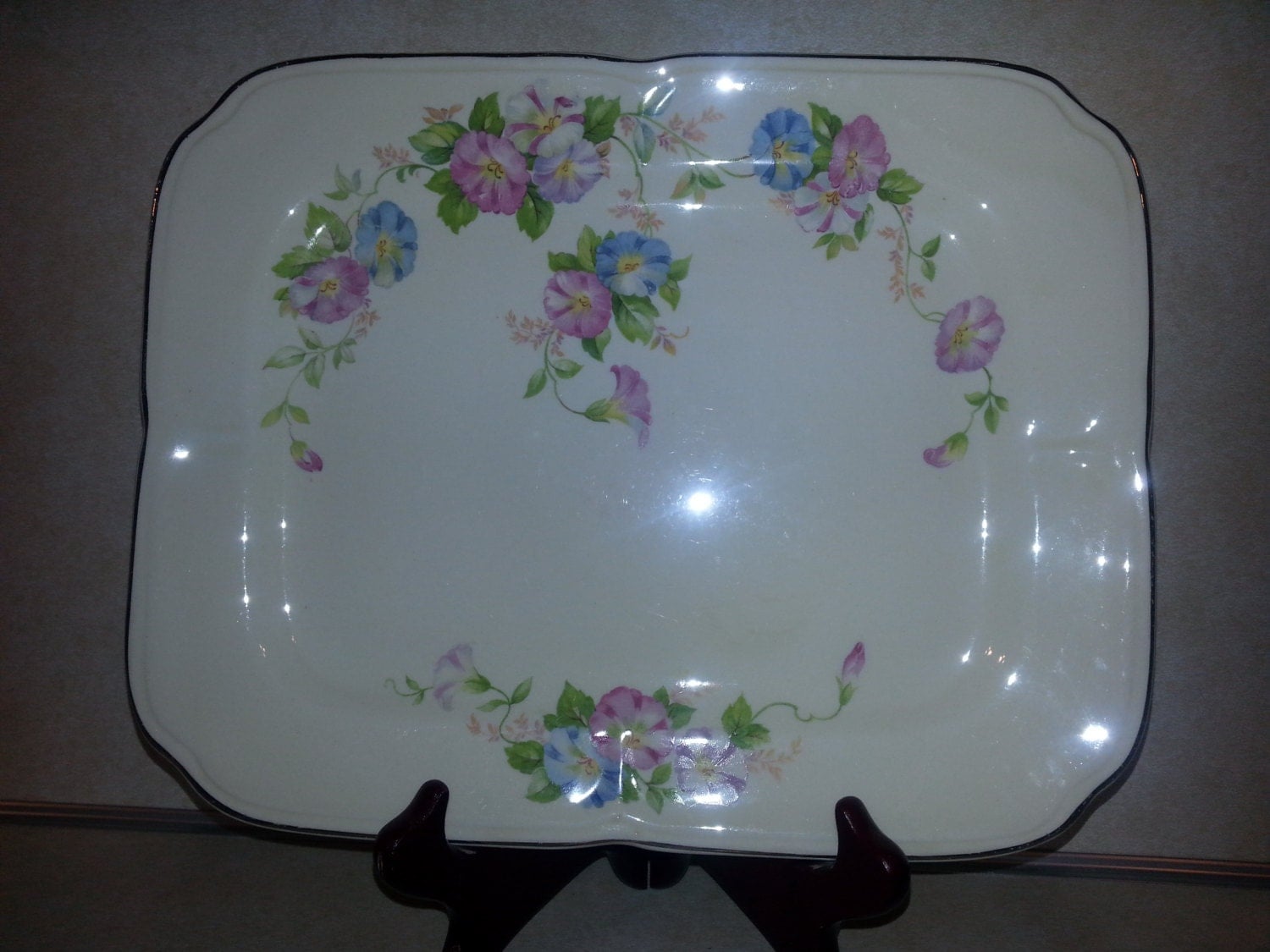 Edwin M Knowles China Co – 1932 Gloria Pattern – Rectangular Serving ...