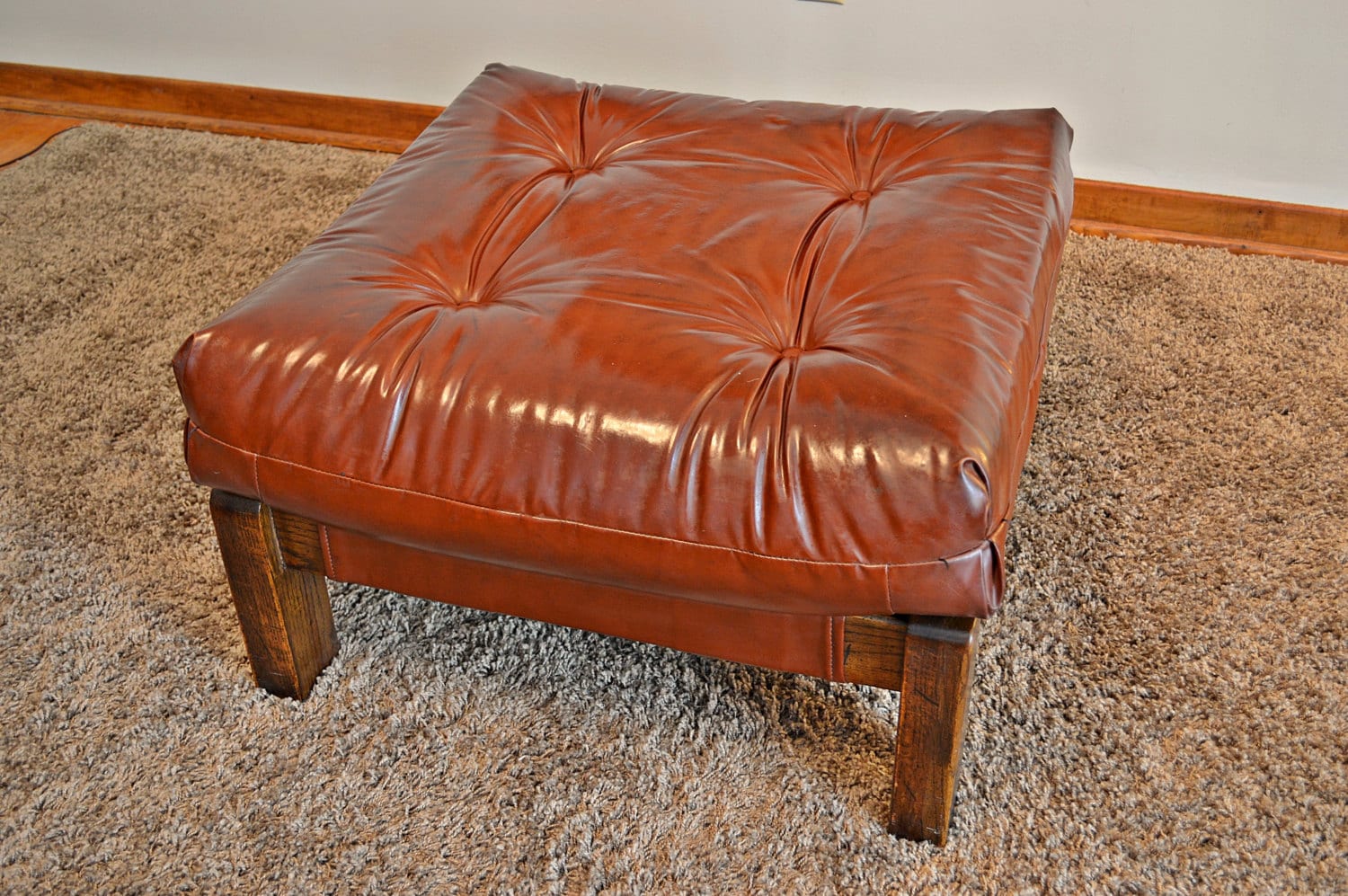 Mid Century Lane Venture Vinyl Ottoman/Footstool – Haute Juice