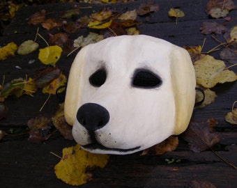 Masquerade mask paper mache animal mask dog mask