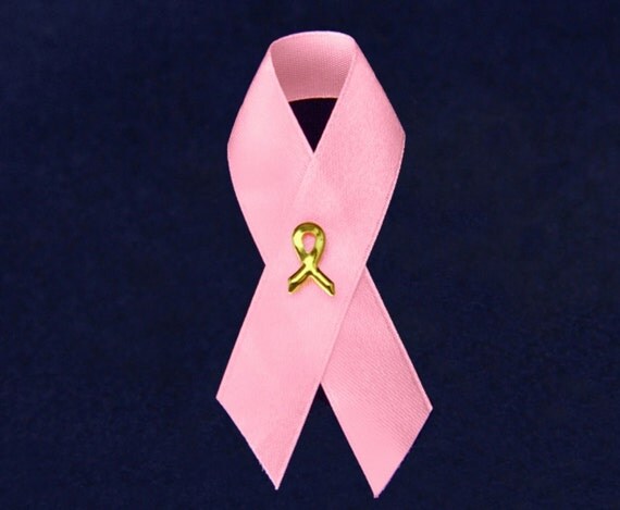 Pink Ribbon Pins 100 Pack Breast Cancer By CauseAndEffectTees