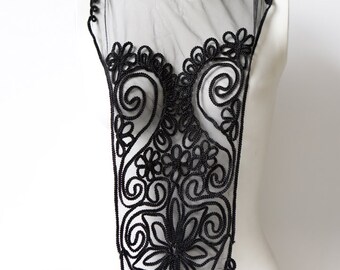 Embroidered mesh | Etsy