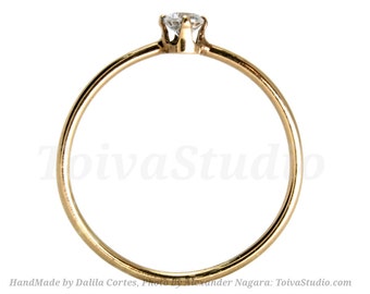 Tiny diamond ring | Etsy