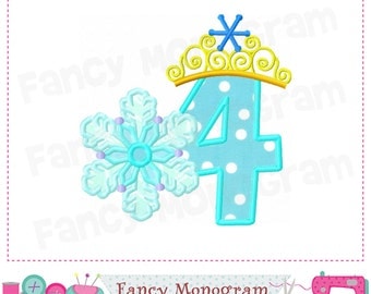 Frozen number 4 | Etsy