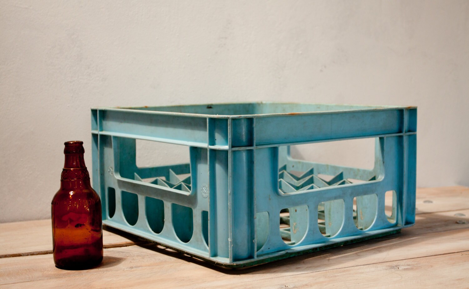 light blue beer crate crate East Germany Pneumant stool shelf 5 – Haute ...