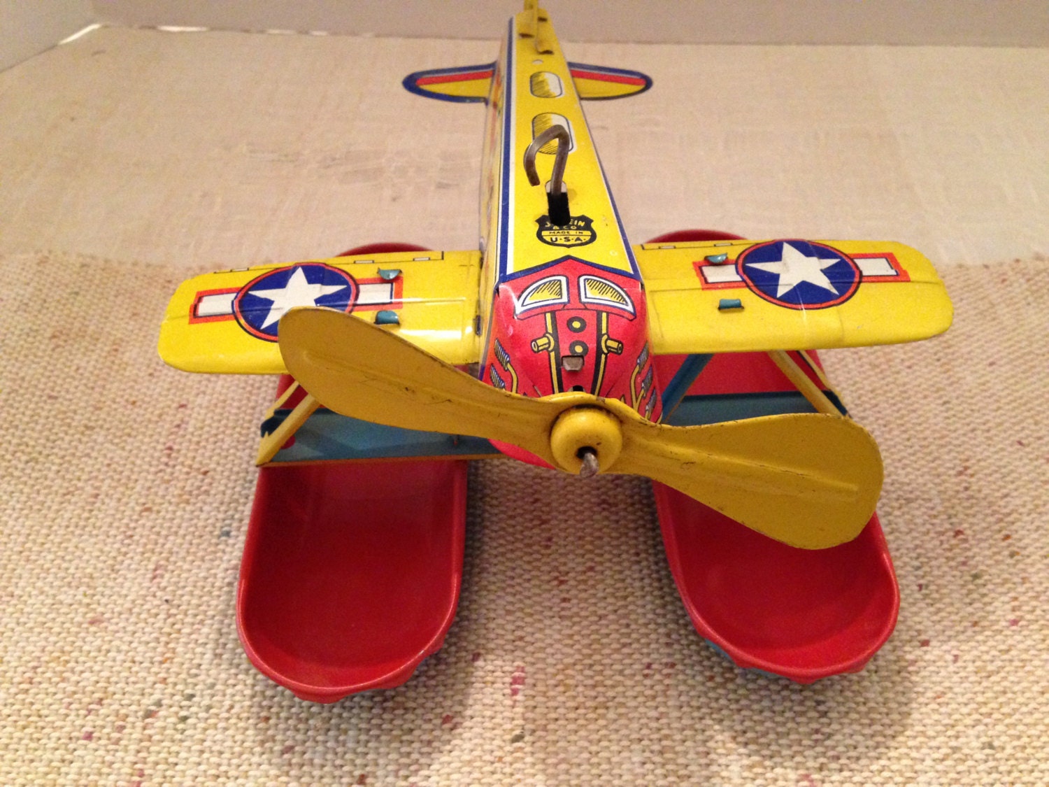 1920s Chein and Co Windup Tin Toy Float Plane