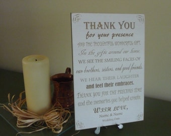 Thank you plaque | Etsy