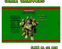 Ninja Turtles Juice Boxes Wrapper, Ninja Turtles Juice Boxes label ...