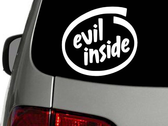 Evil Inside logo vinyl decal sticker white high by DecalAce