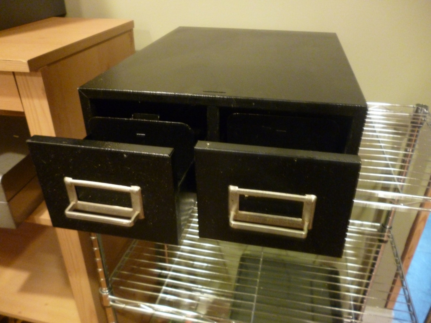 Vintage Metal File Box with Double Drawer – Buddy Product File Box Made ...