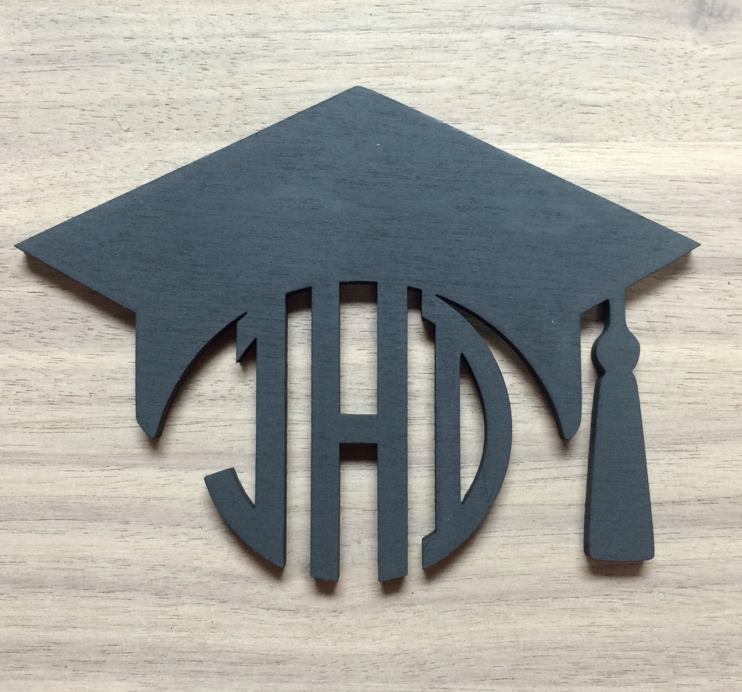 Custom Wooden Graduation Cap Monogram Various Sizes
