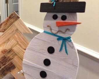 Rustic Snowman, Pallet Wood Snowman, Rustic Christmas Decor, Winter ...