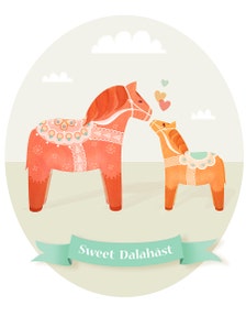 Sweet Baby Dala Horse - Sweet Dalahäst
