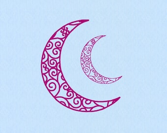 4 Gold Plated Crescent Moon Filigree Charm/Connectors