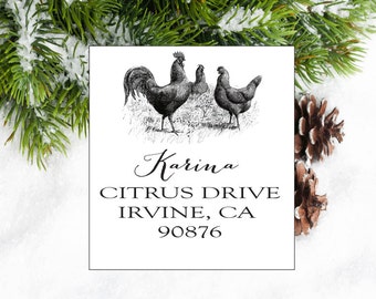 chicken stamp – Etsy UK