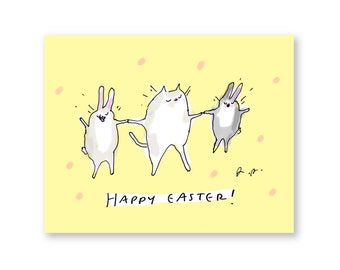 Easter Card Printable Printable Easter Card Funny Easter Cat
