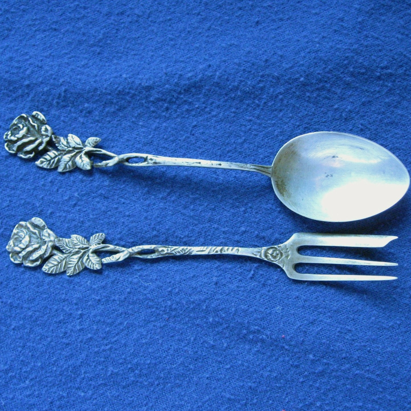 835 Silver Hildescheimer Rose Fork & Spoon – Haute Juice