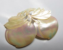 Popular items for peach brooch on Etsy